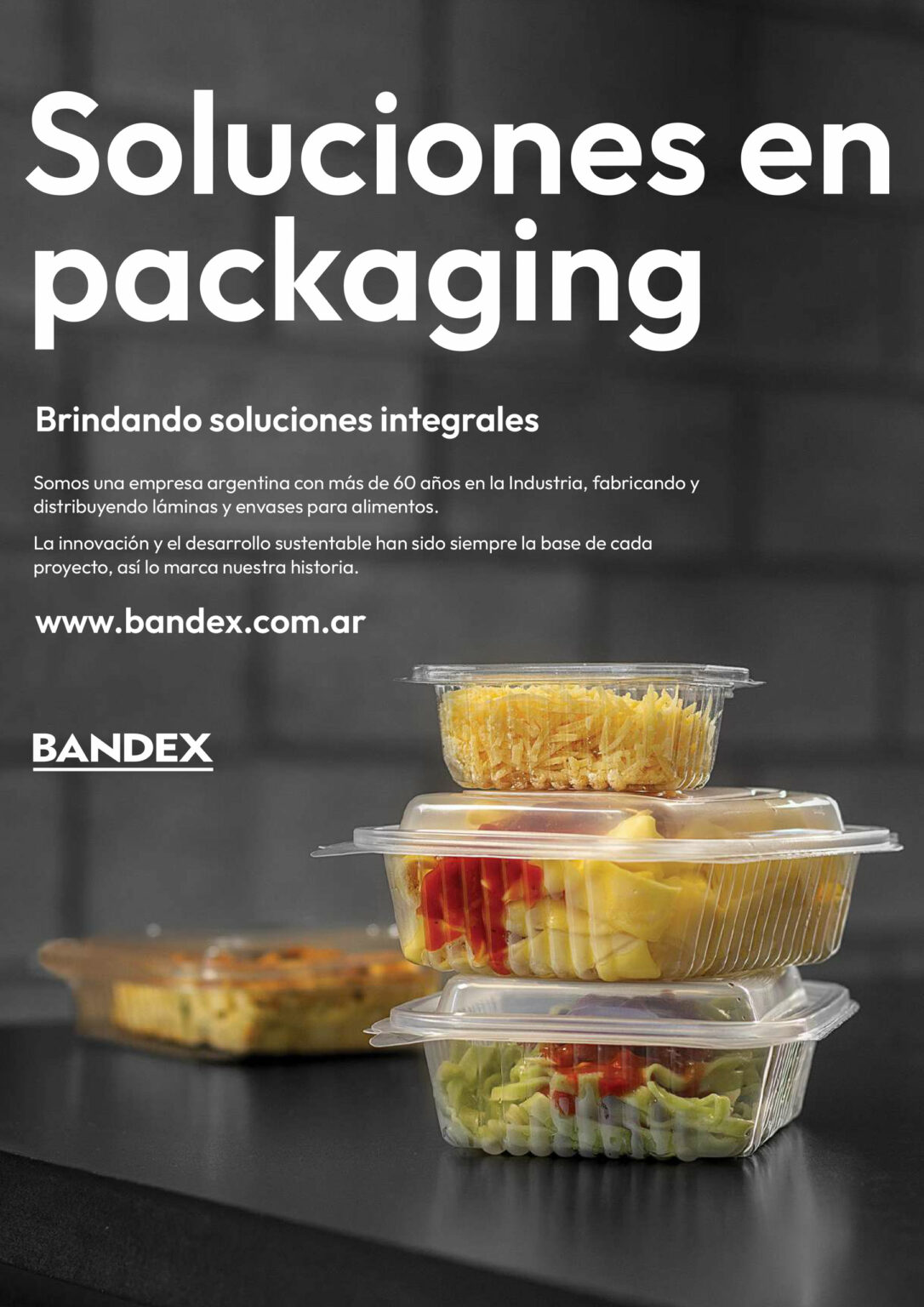 Bandeja de plástico descartable para alimentos - Bandex